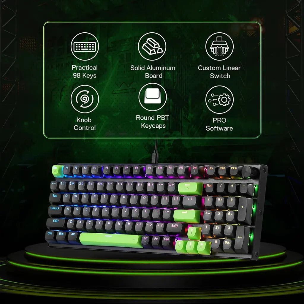 Redragon K740 DHARMA Mechanical Keyboard with Linear Dragon Chant Switch