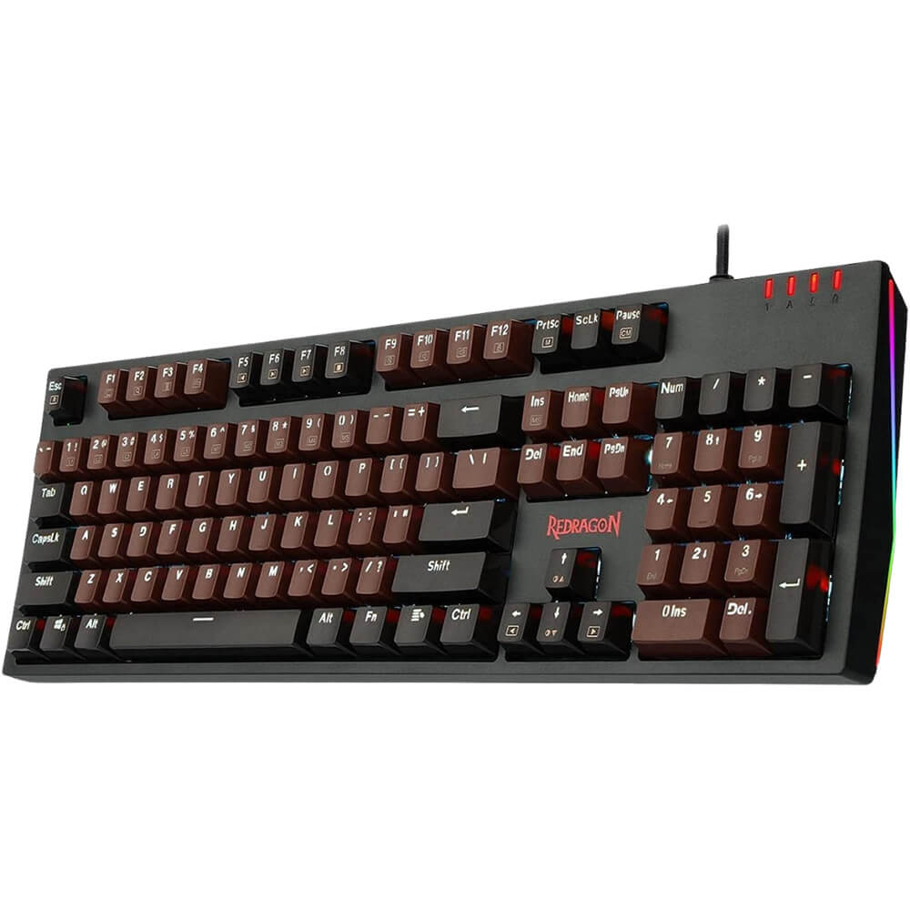 Redragon K592 AMSA Wired Mechanical Gaming Keyboard - Black Brown